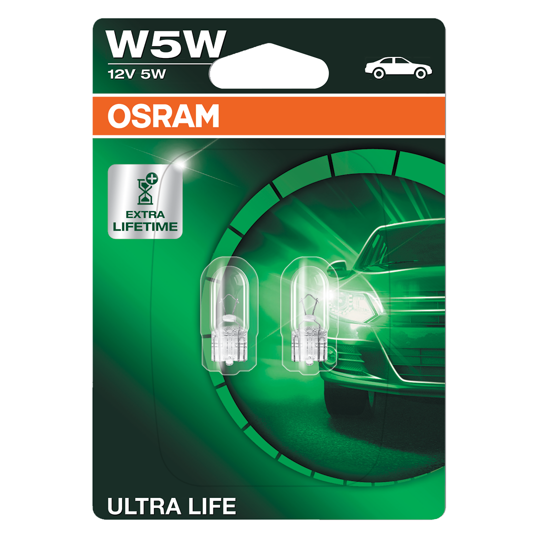 OSRAM 501 Ultra Life W5W 12V 5W (Pair)
